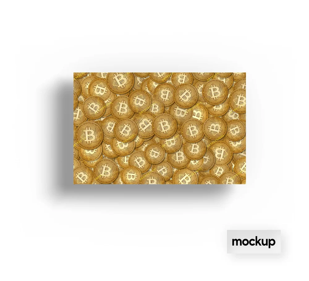 Falling Gold Bitcoin Overlay PNG — drypdesigns