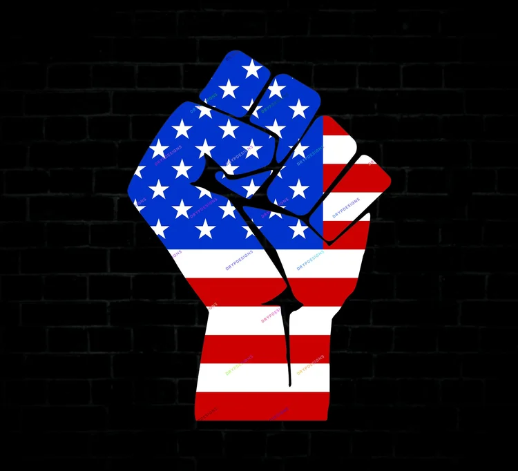 USA Patriotic Peace Sign Glitter PNG Graphic — drypdesigns