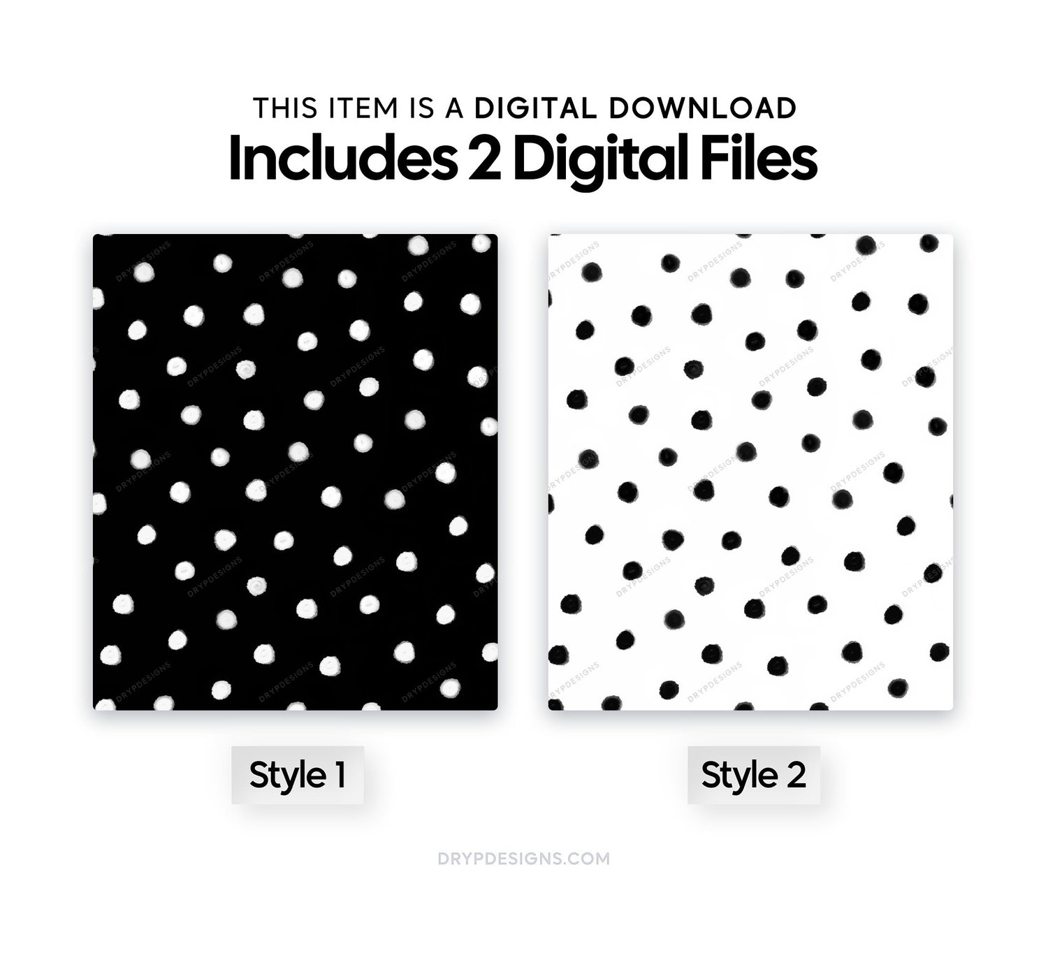 Black And White Polka Dots Background