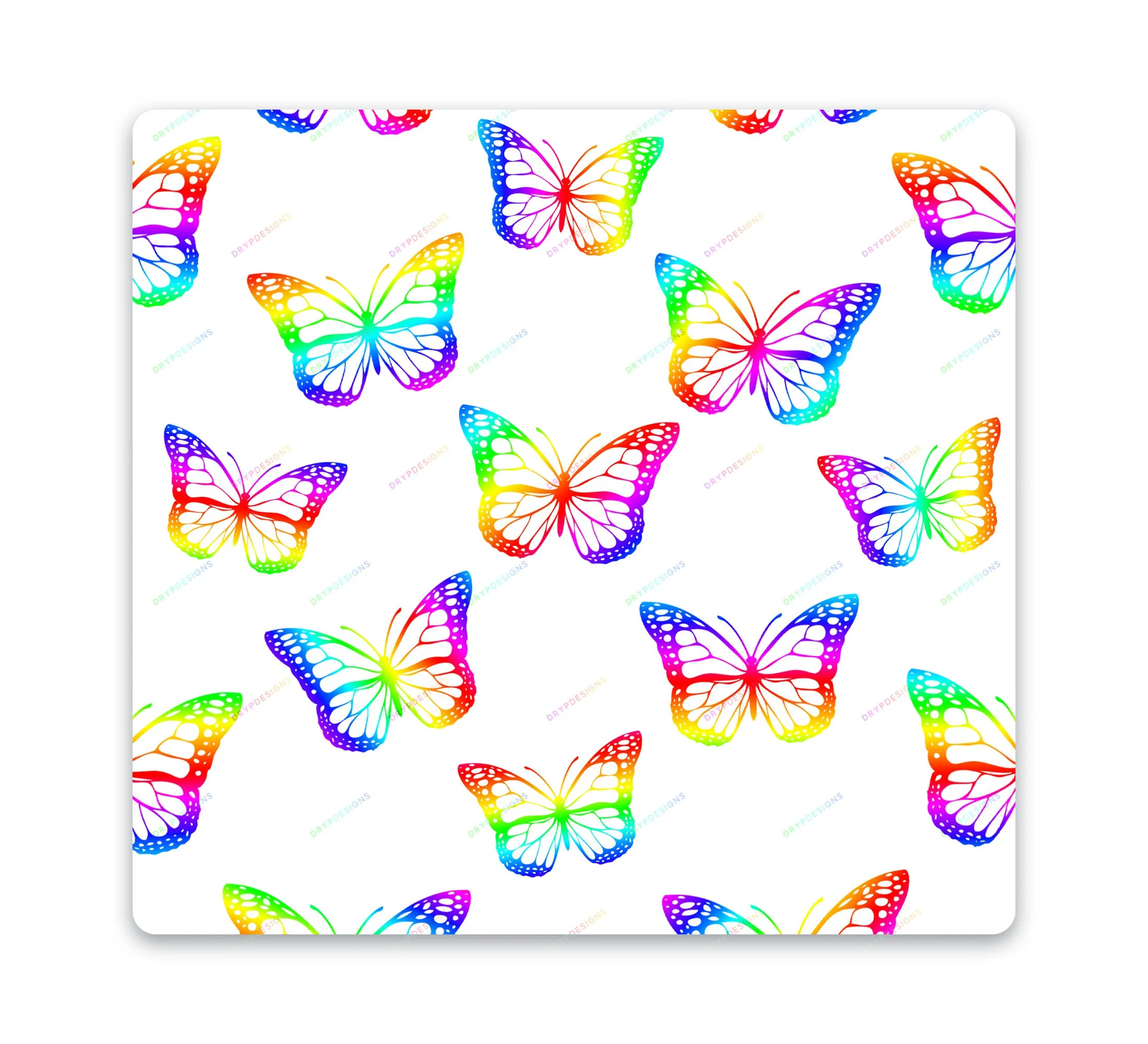 Rainbow Glitter Butterfly PNG — drypdesigns