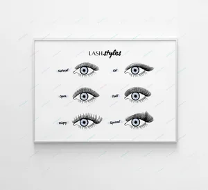 Eyebrow Color Chart Digital Art Print — drypdesigns