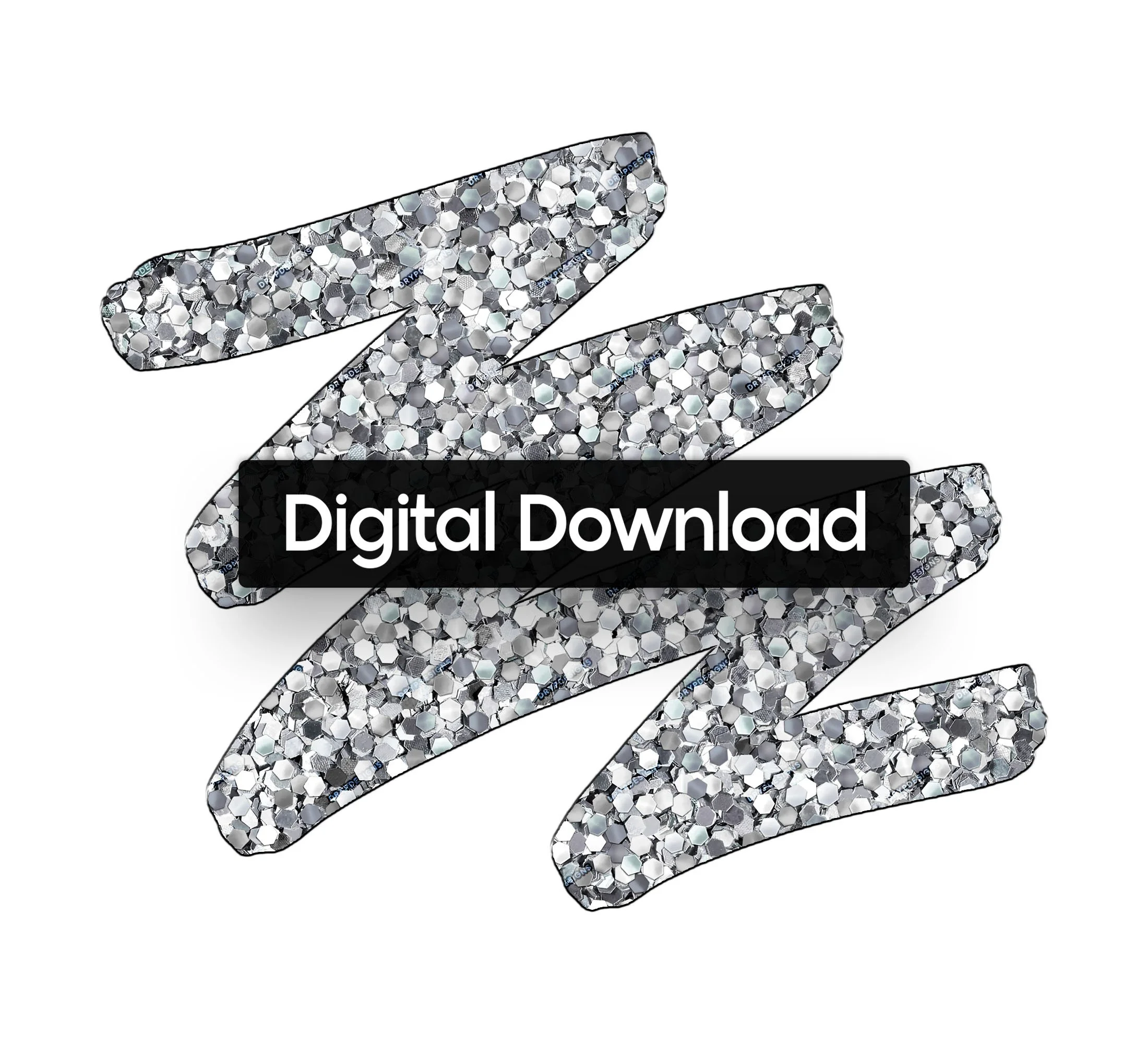 Silver + White Glitter Digital Paper Background — drypdesigns