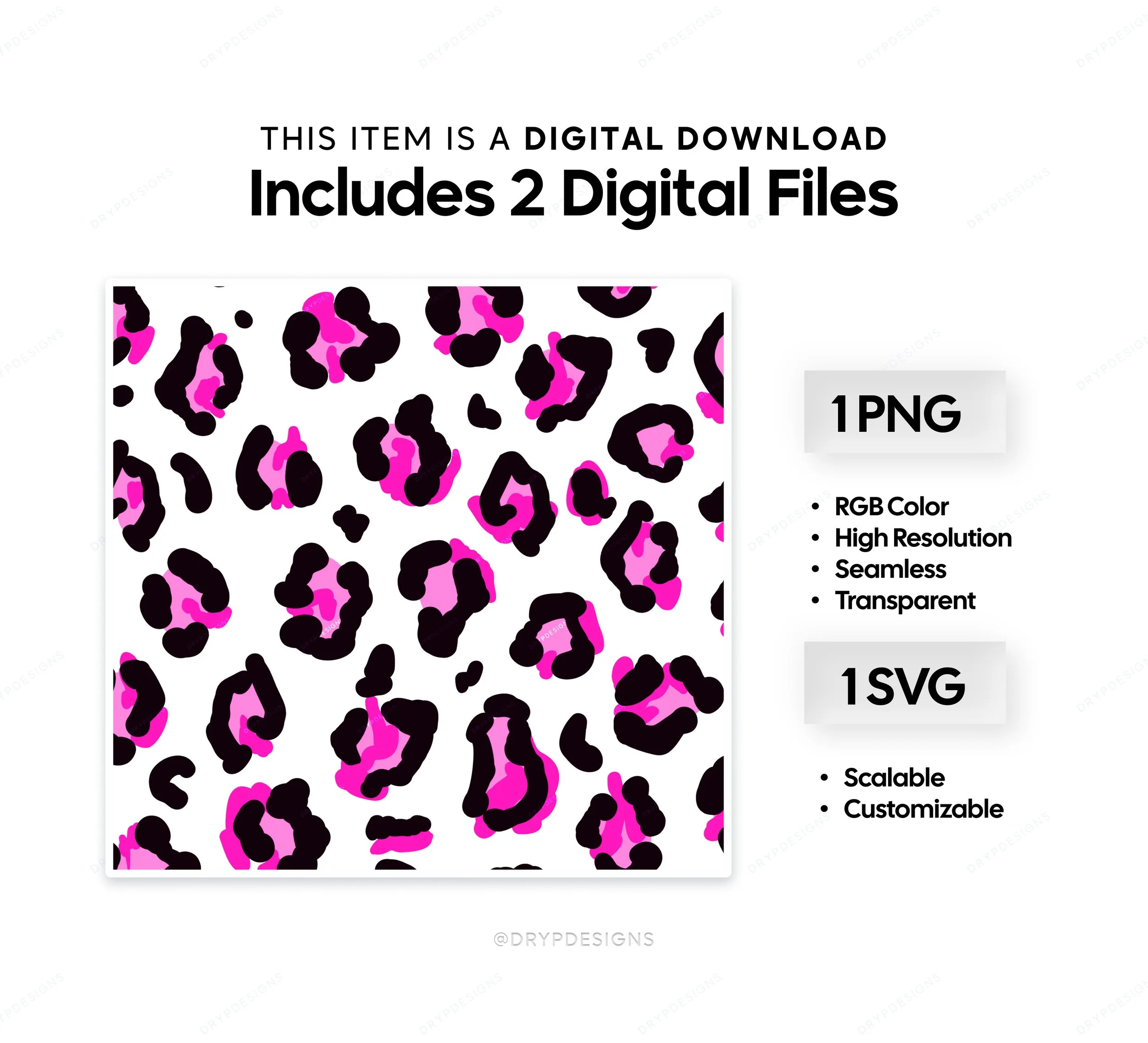 Realistic Pink Leopard Print Seamless Background — drypdesigns