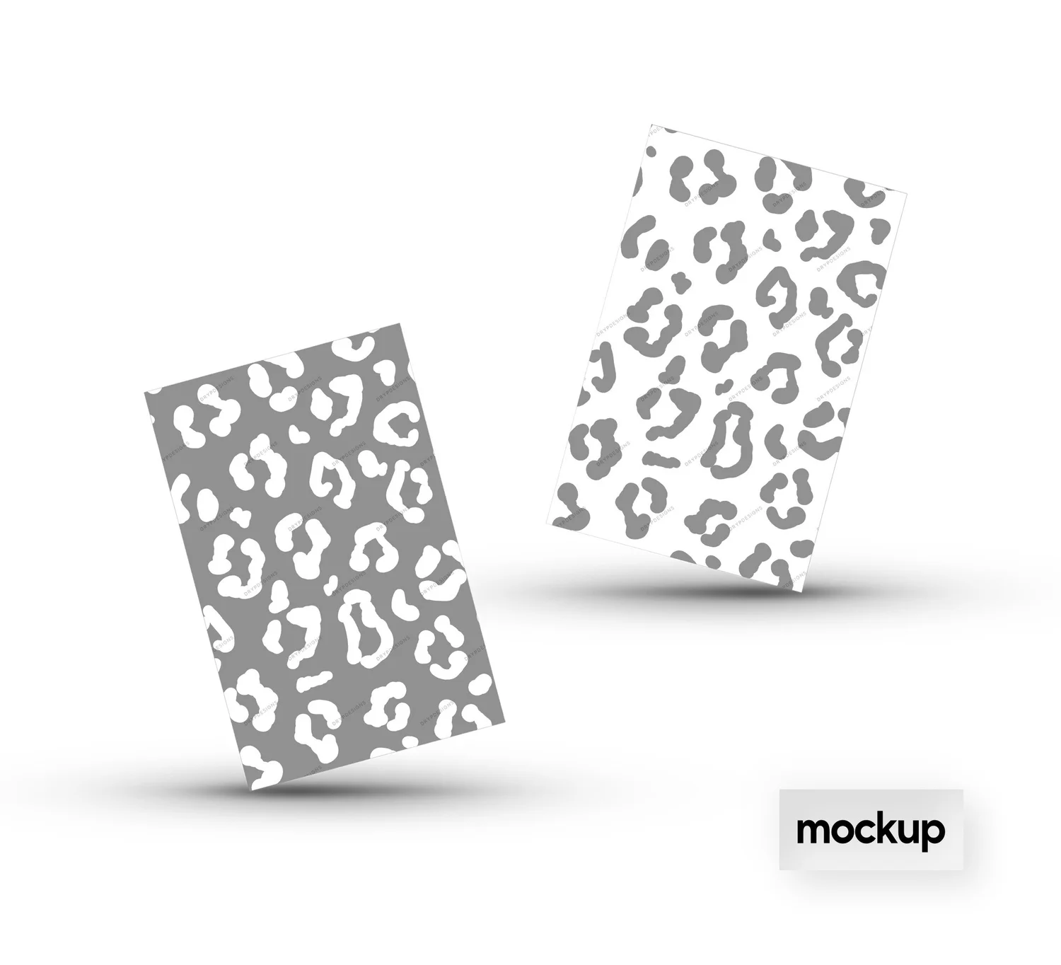 Black + White + Gray Leopard Print Seamless Pattern — drypdesigns