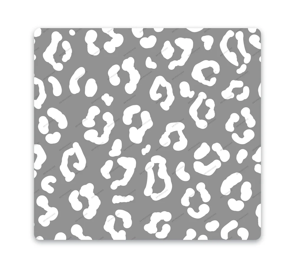 Black + White + Gray Leopard Print Seamless Pattern — drypdesigns