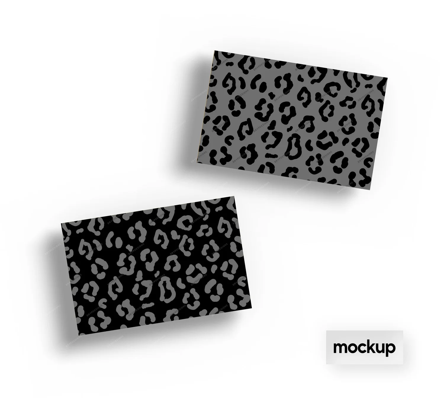 Black + White + Gray Leopard Print Seamless Pattern — drypdesigns