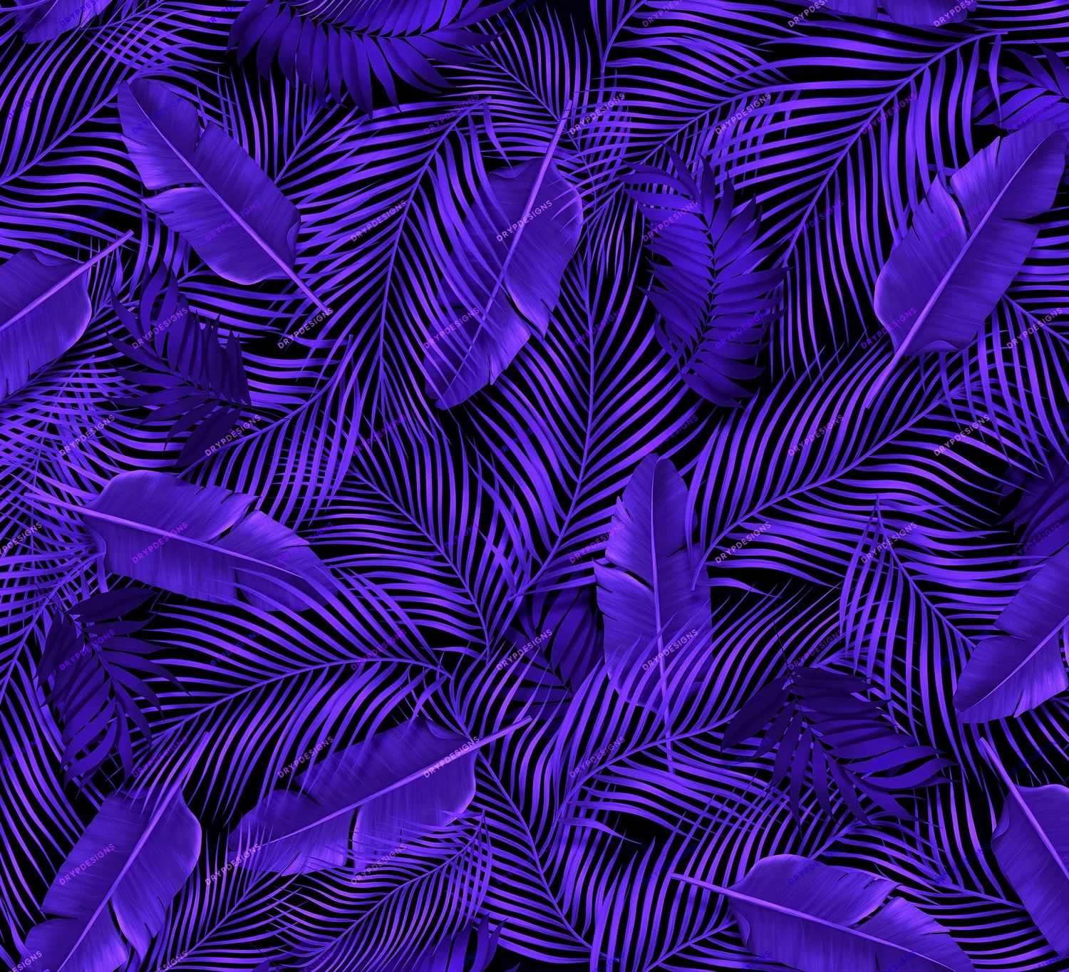 Purple Tropical Flowers Wallpaper
