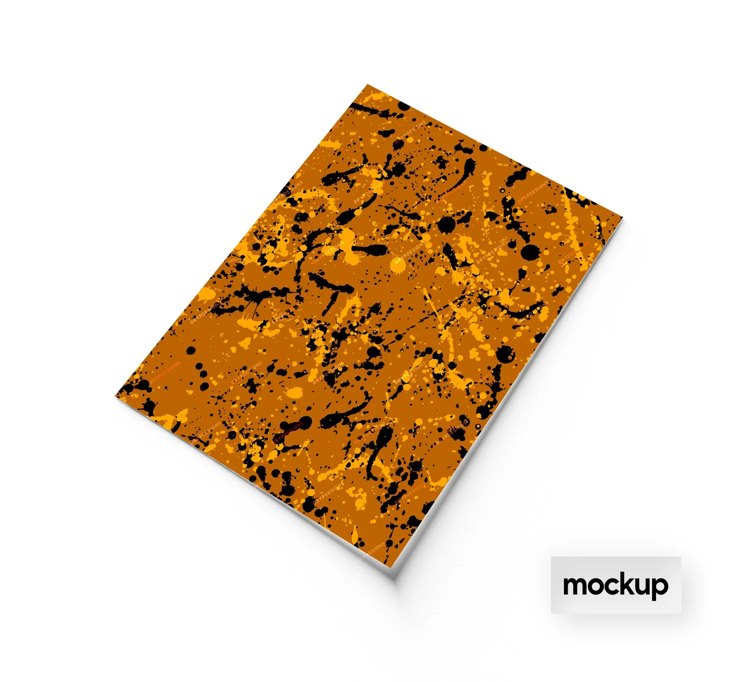 Realistic Orange Paint Splatter