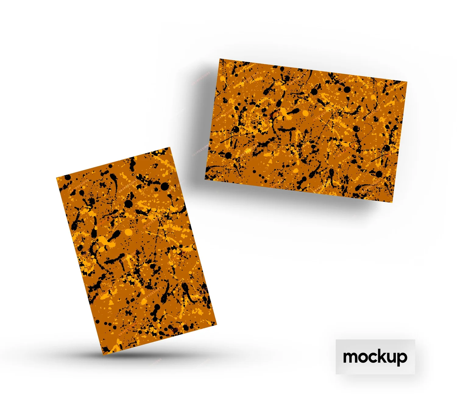 Real Orange Paint Splatter