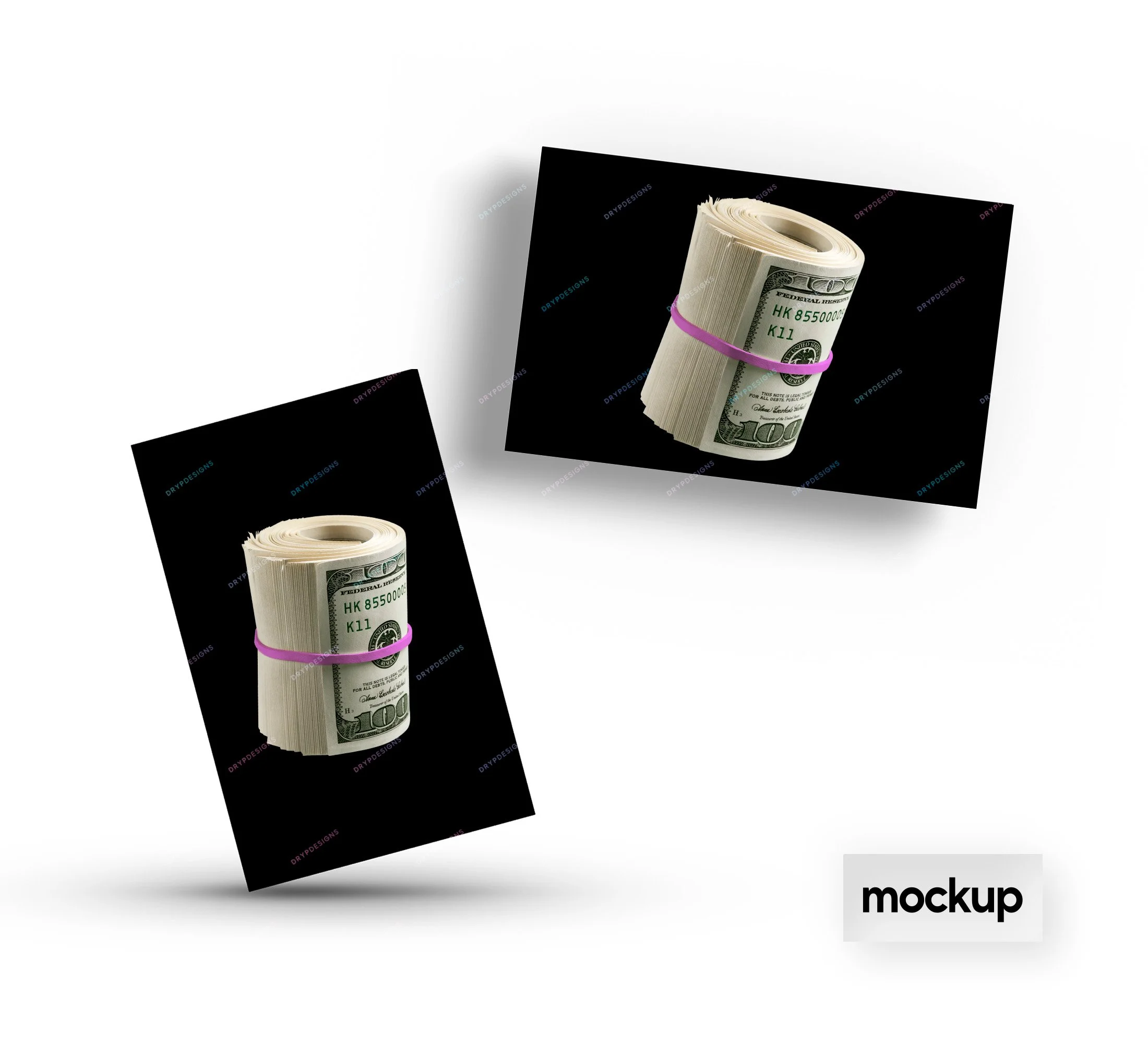 Banded Money Stack 100 Dollar Bills PNG — drypdesigns