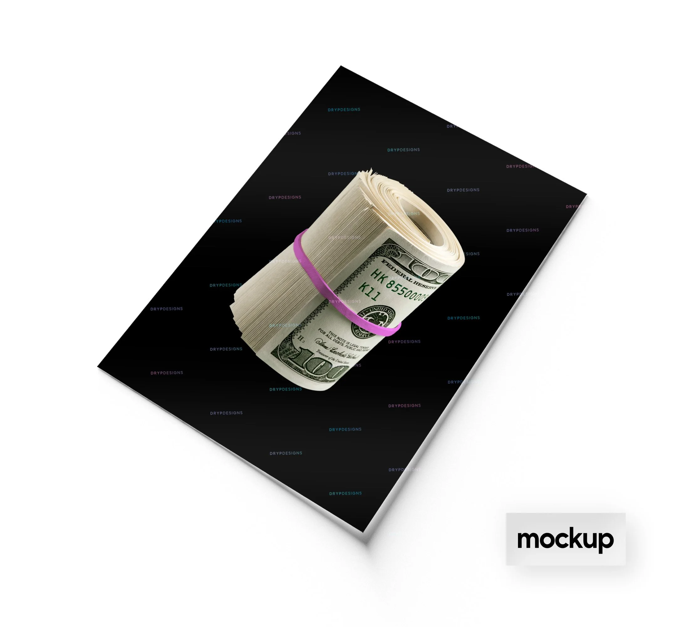 Banded Money Stack 100 Dollar Bills PNG — drypdesigns