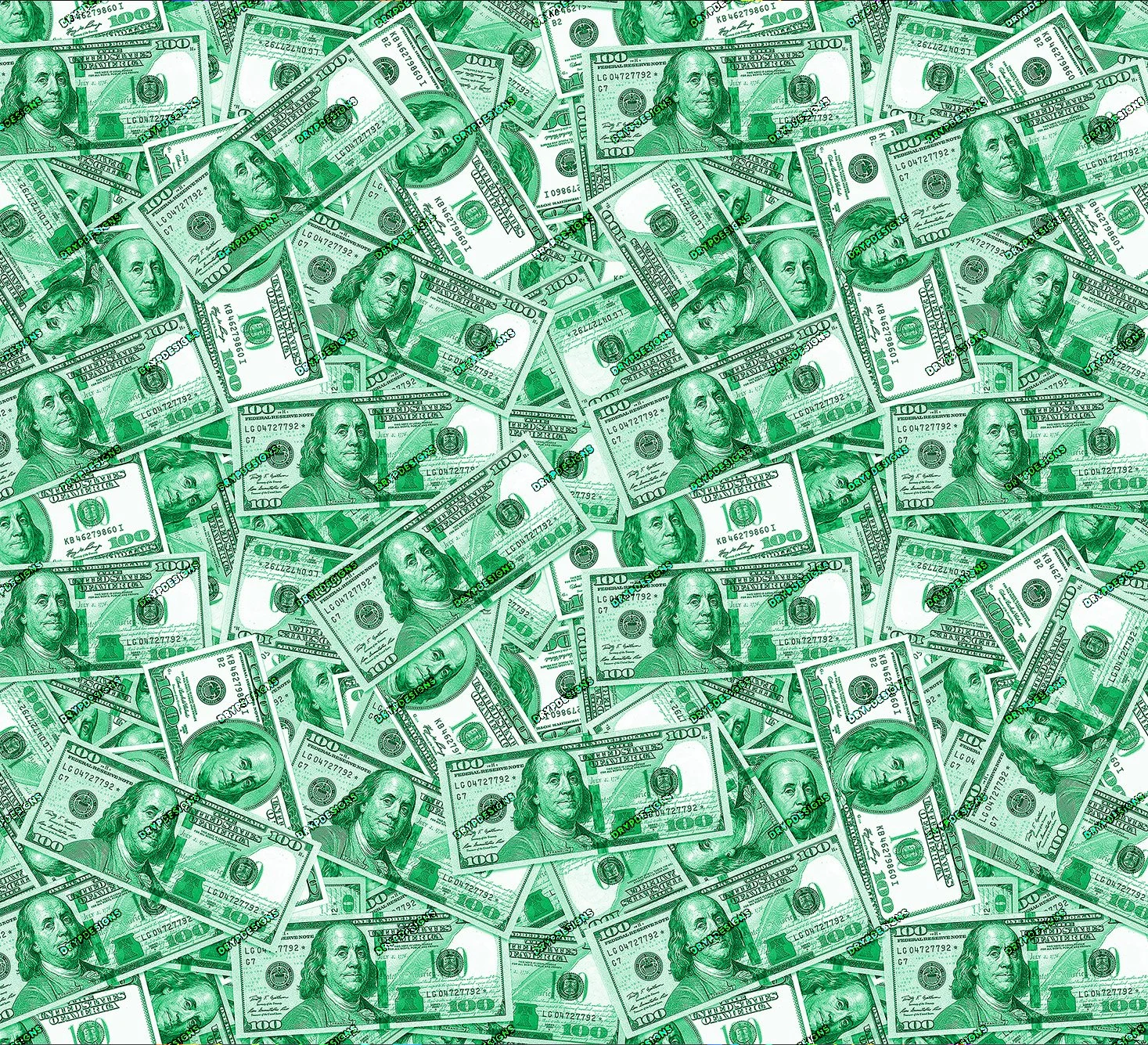 Blush Pink Money Background Seamless 100 Dollar Bills PNG — drypdesigns