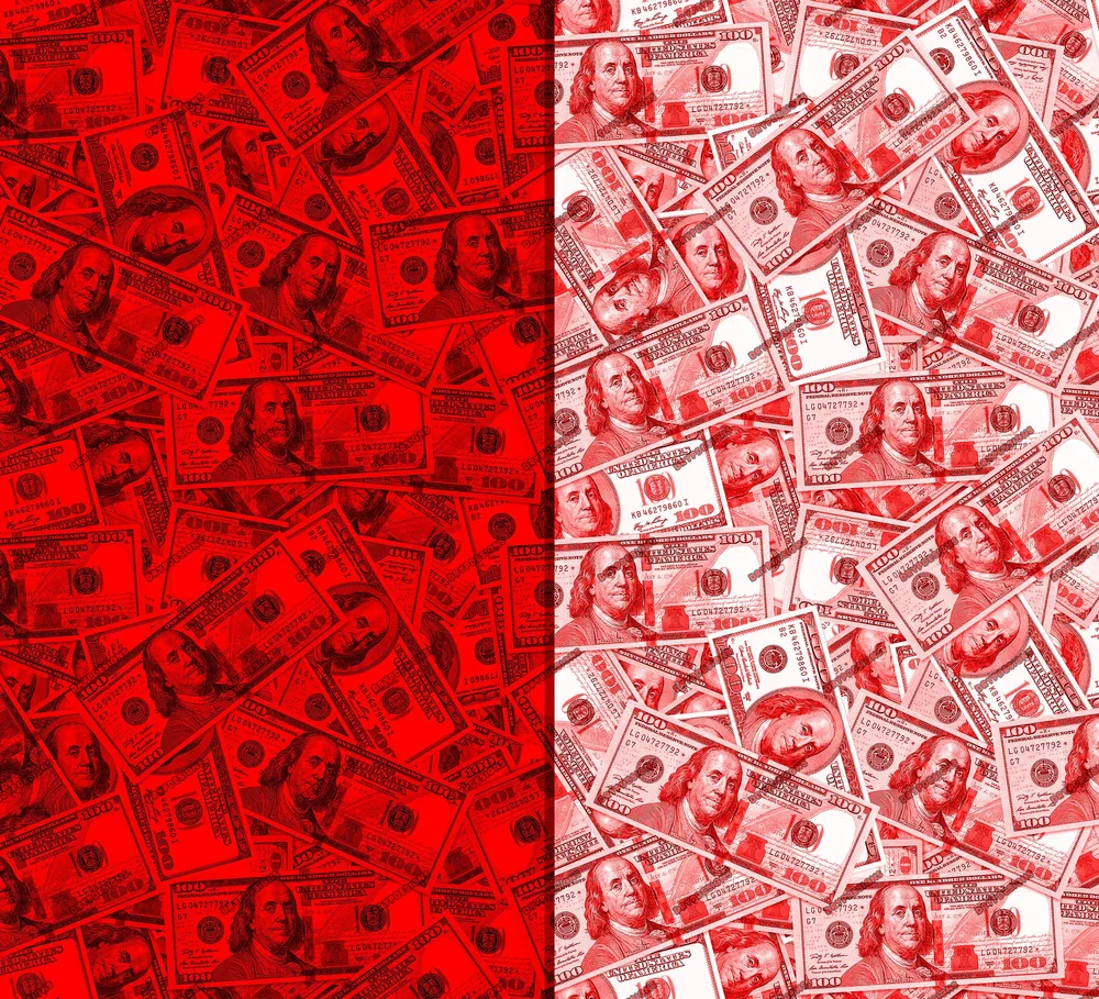 Raining Red Money Seamless Digital Background — drypdesigns