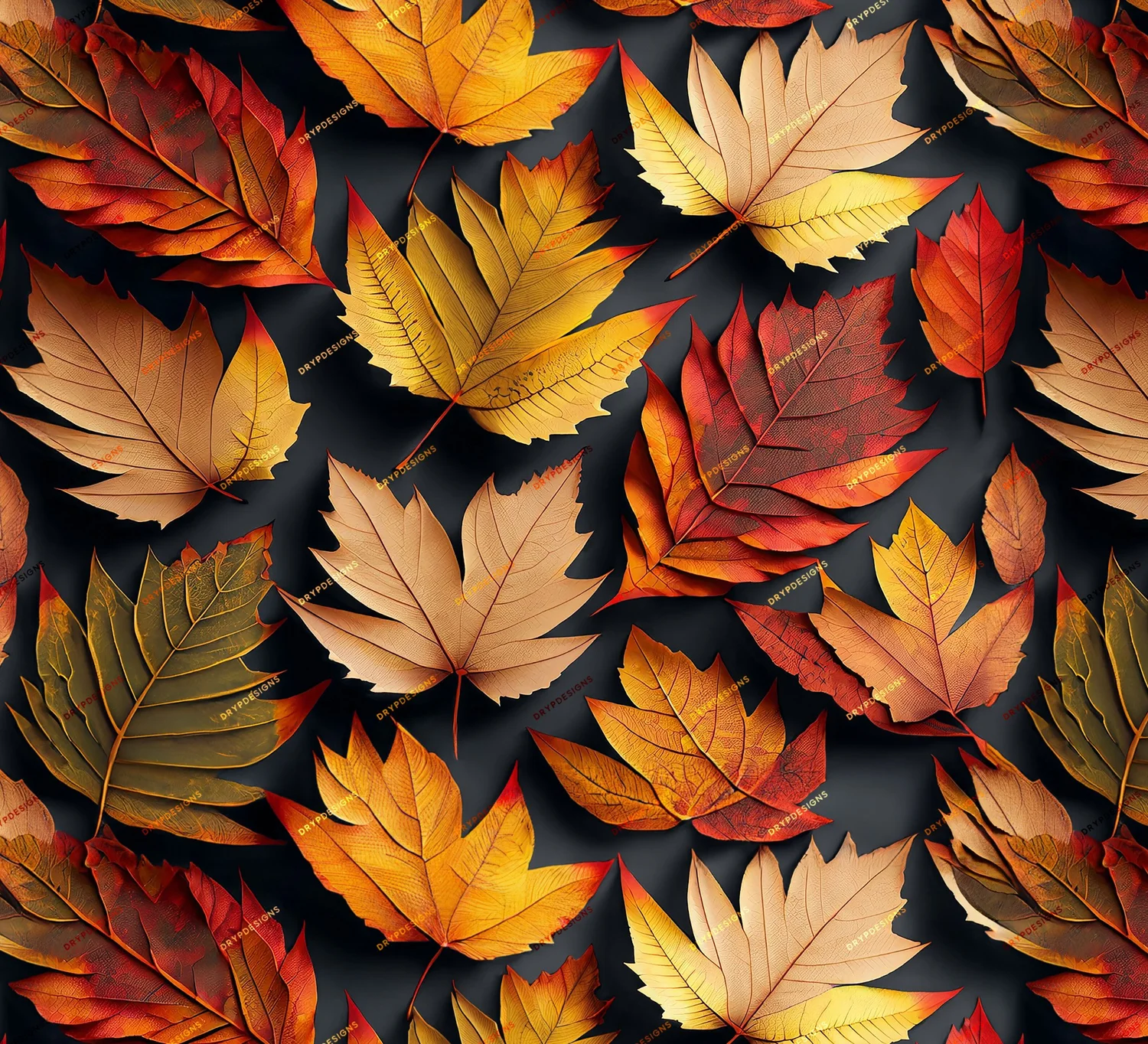Fall Leaf Texture Seamless