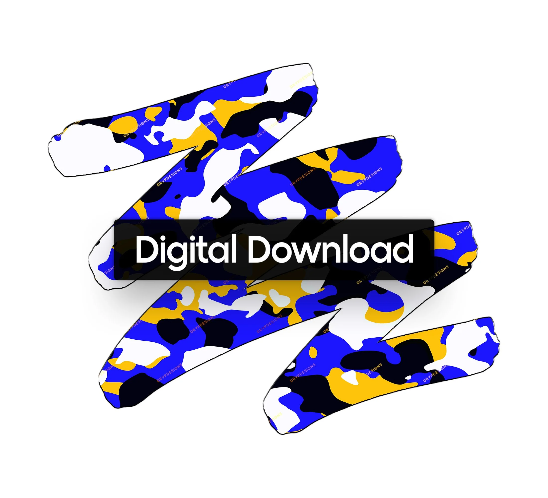 Blue Camouflage Seamless Digital Paper — drypdesigns