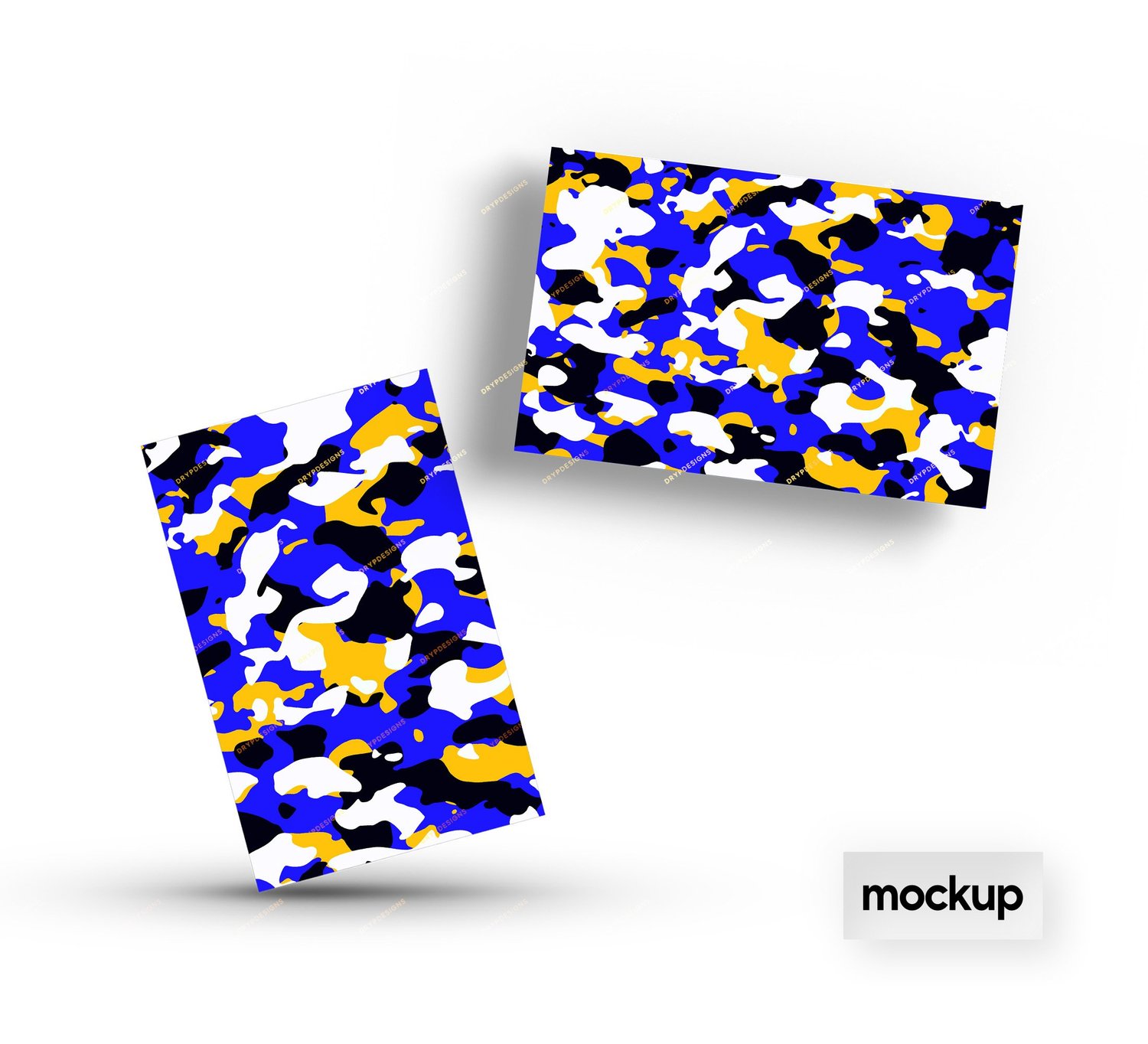 Blue Camouflage Seamless Digital Paper — drypdesigns