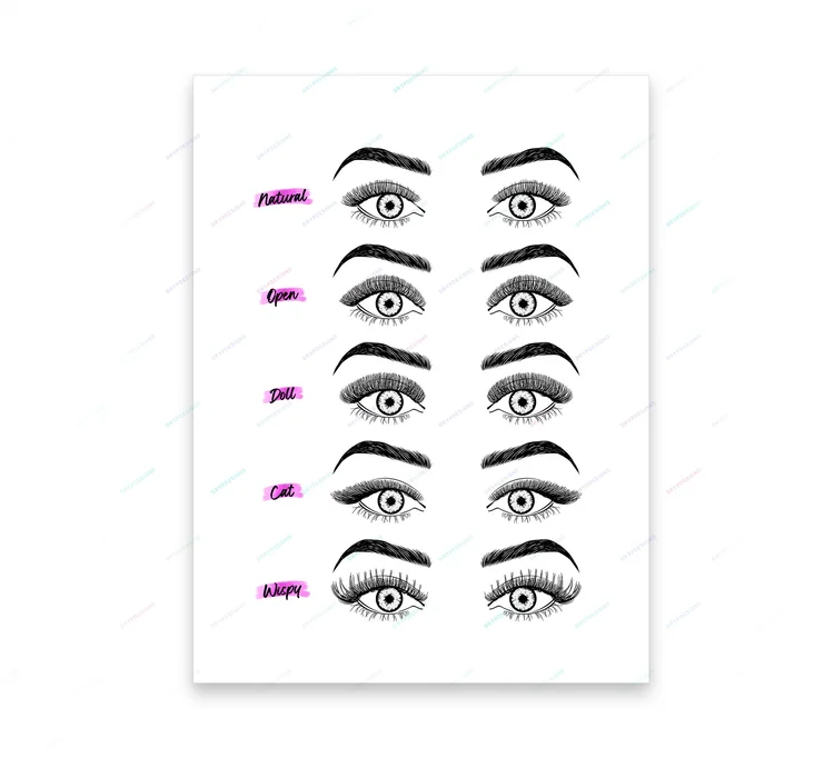 Eyebrow Color Chart Digital Art Print — drypdesigns