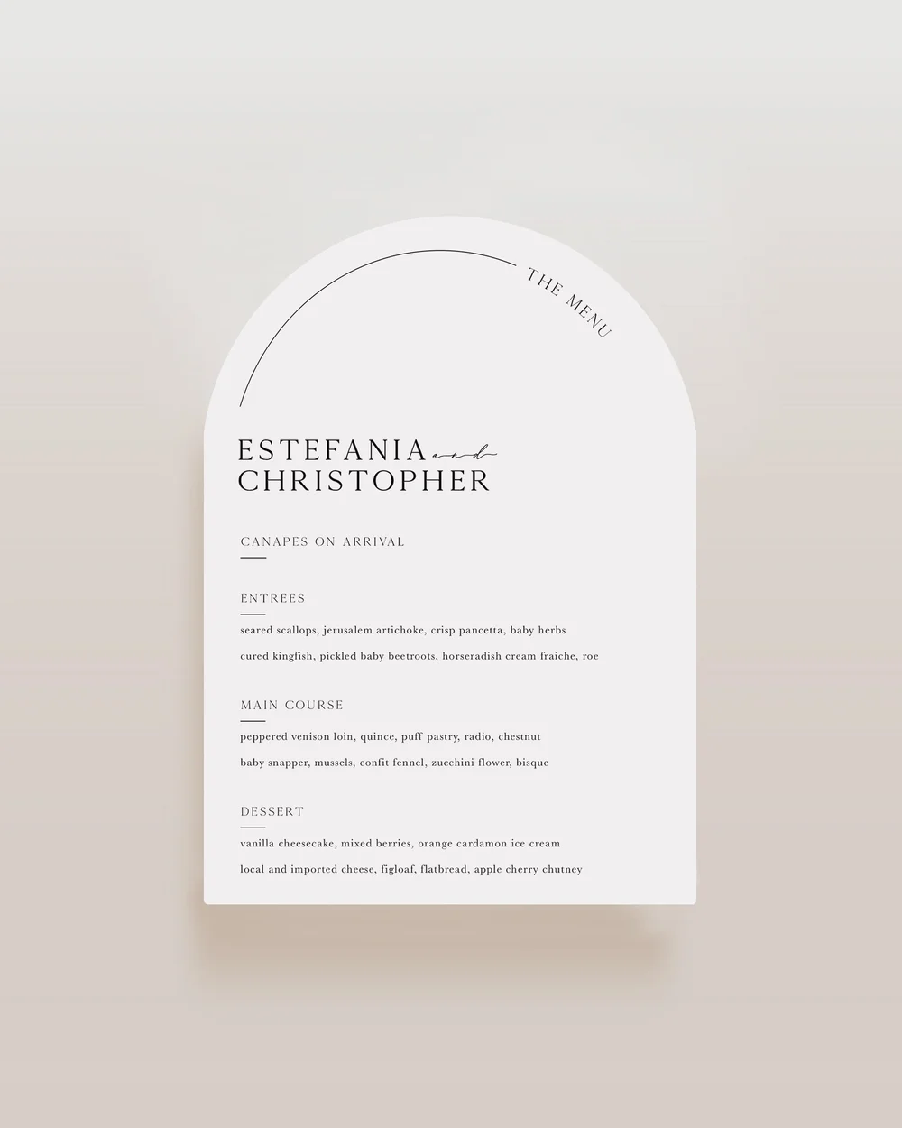 Amelia Menu — Illustrated by Mel