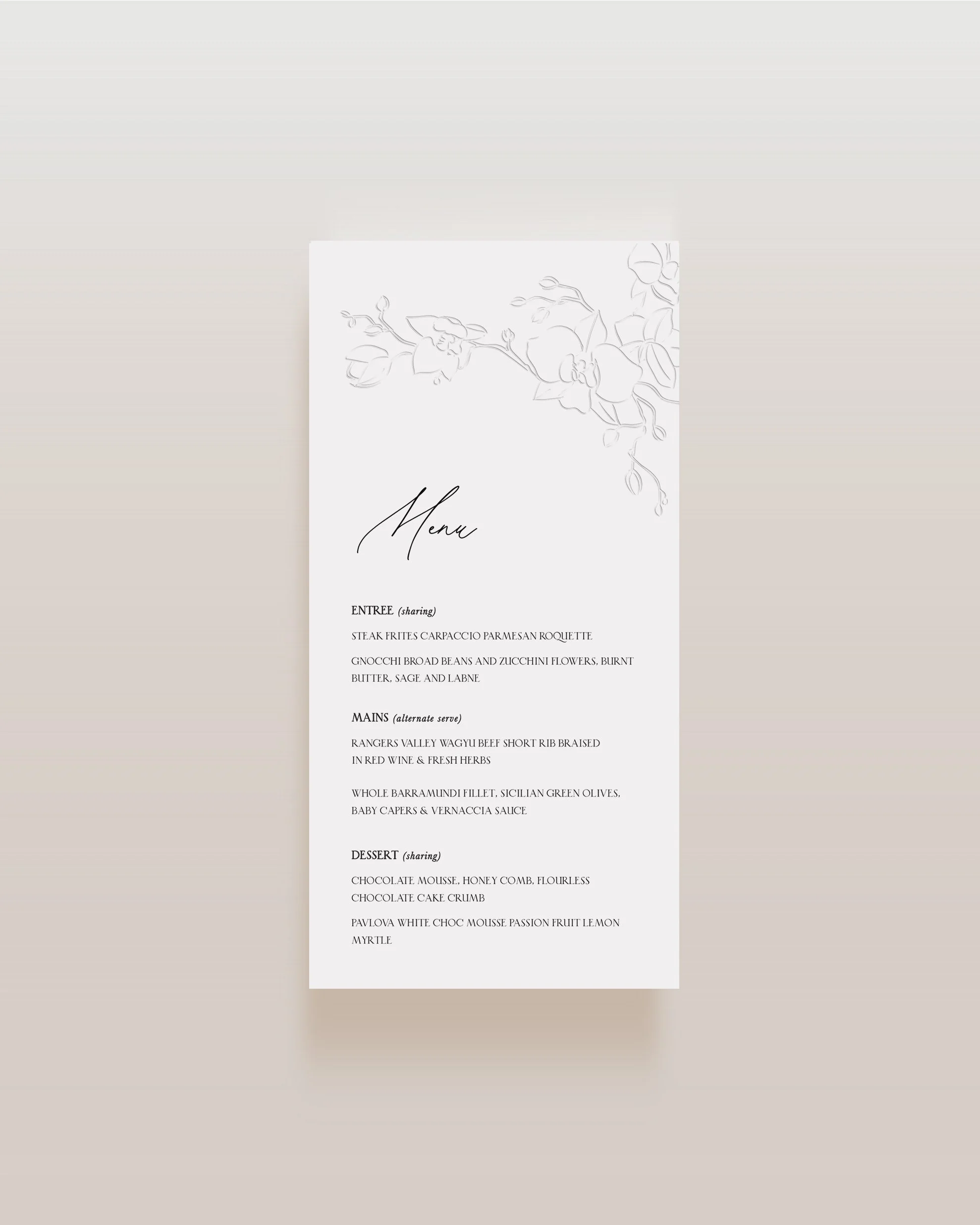 Amelia Menu — Illustrated by Mel