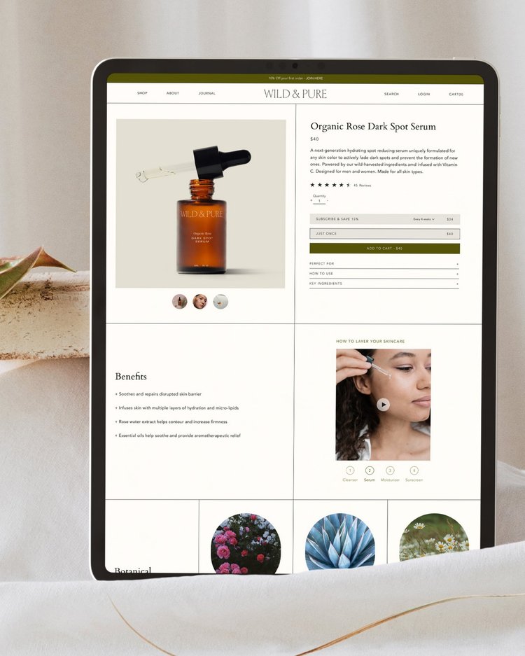 Portfolio-Wilde & Pure — Homegrwn Creative Studio | Branding, Shopify ...