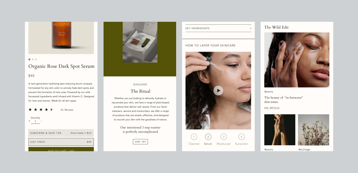 Portfolio-Wilde & Pure — Homegrwn Creative Studio | Branding, Shopify ...