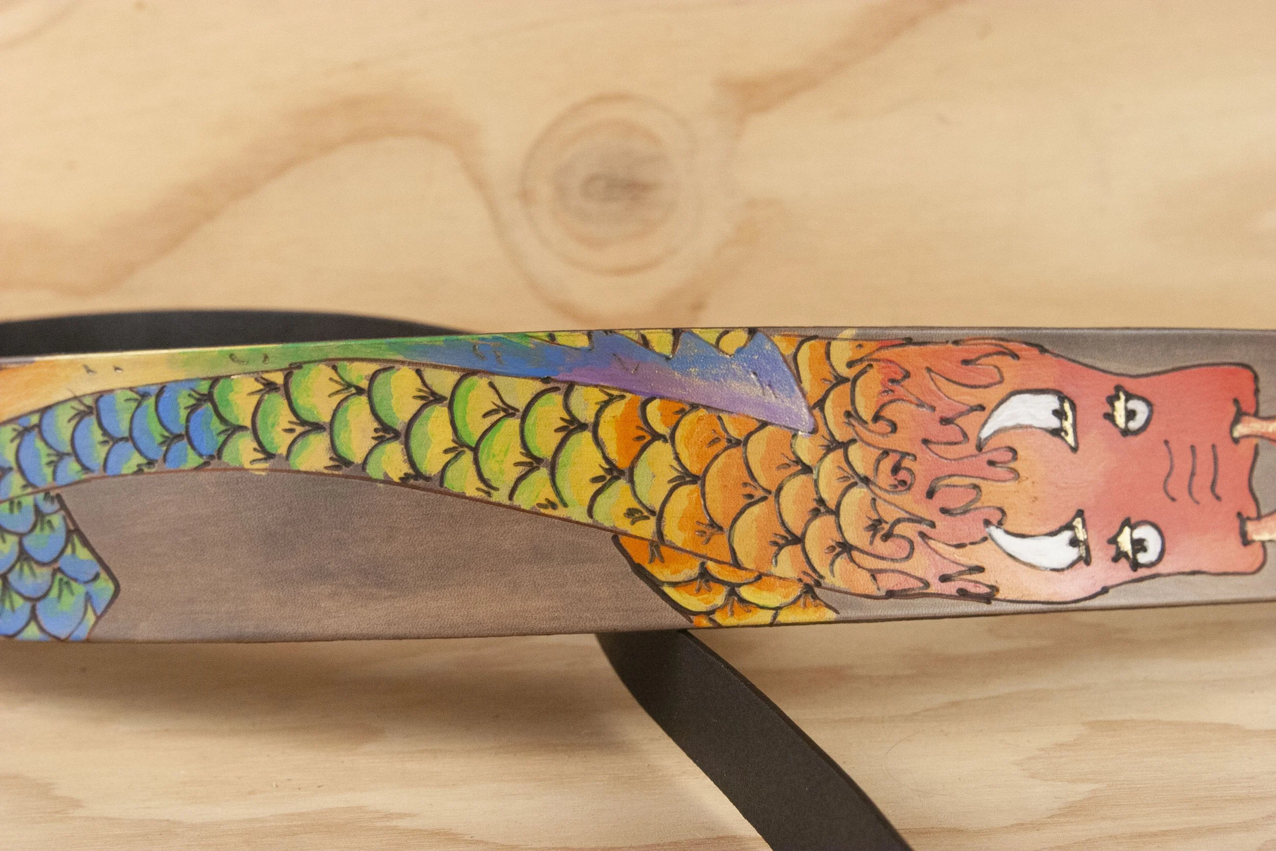 Rainbow Dragon Guitar Strap — Moxie & Oliver