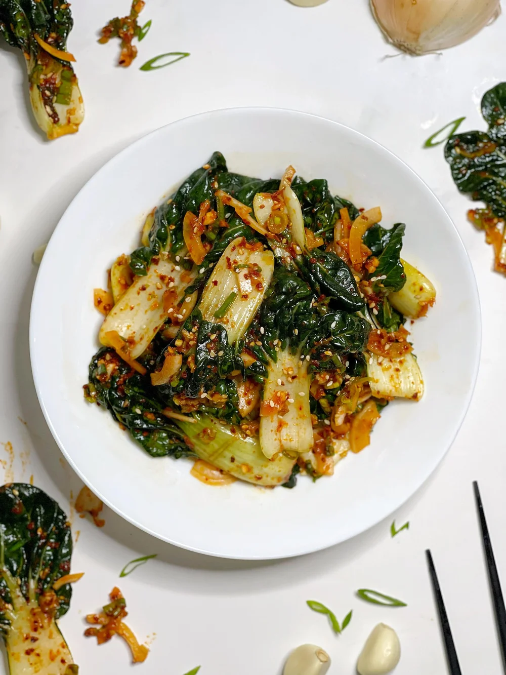 Sweet & Spicy Baby Bok Choy Kimchi (Geotjeori) — Pete Eats