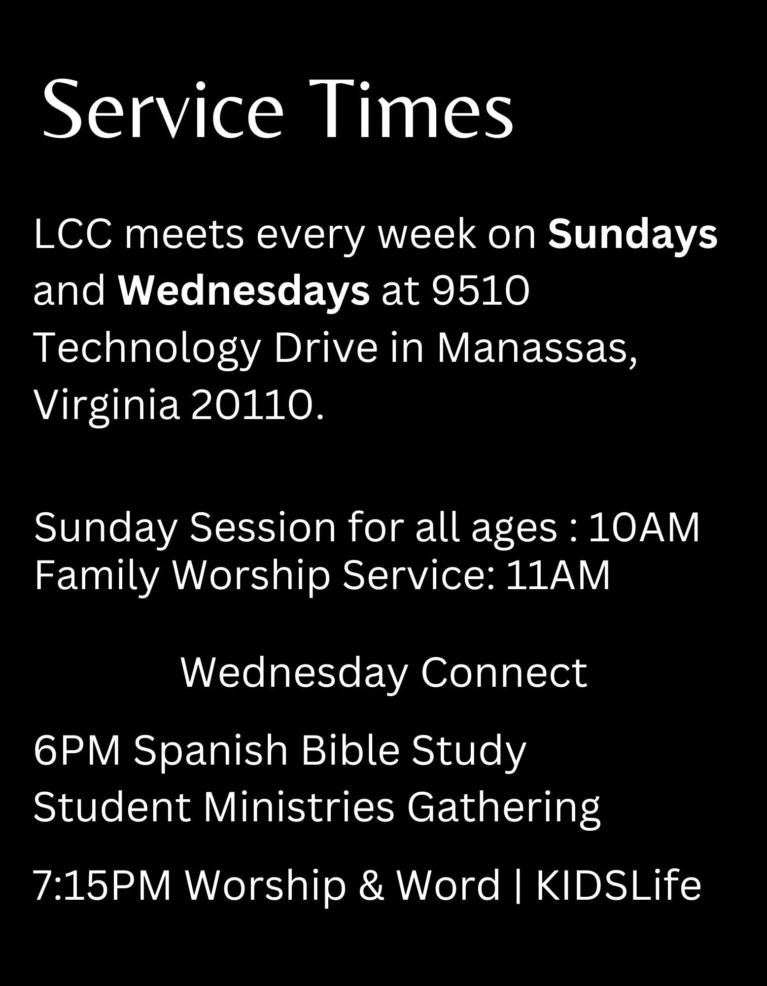 I'M NEW — Life Connection Church