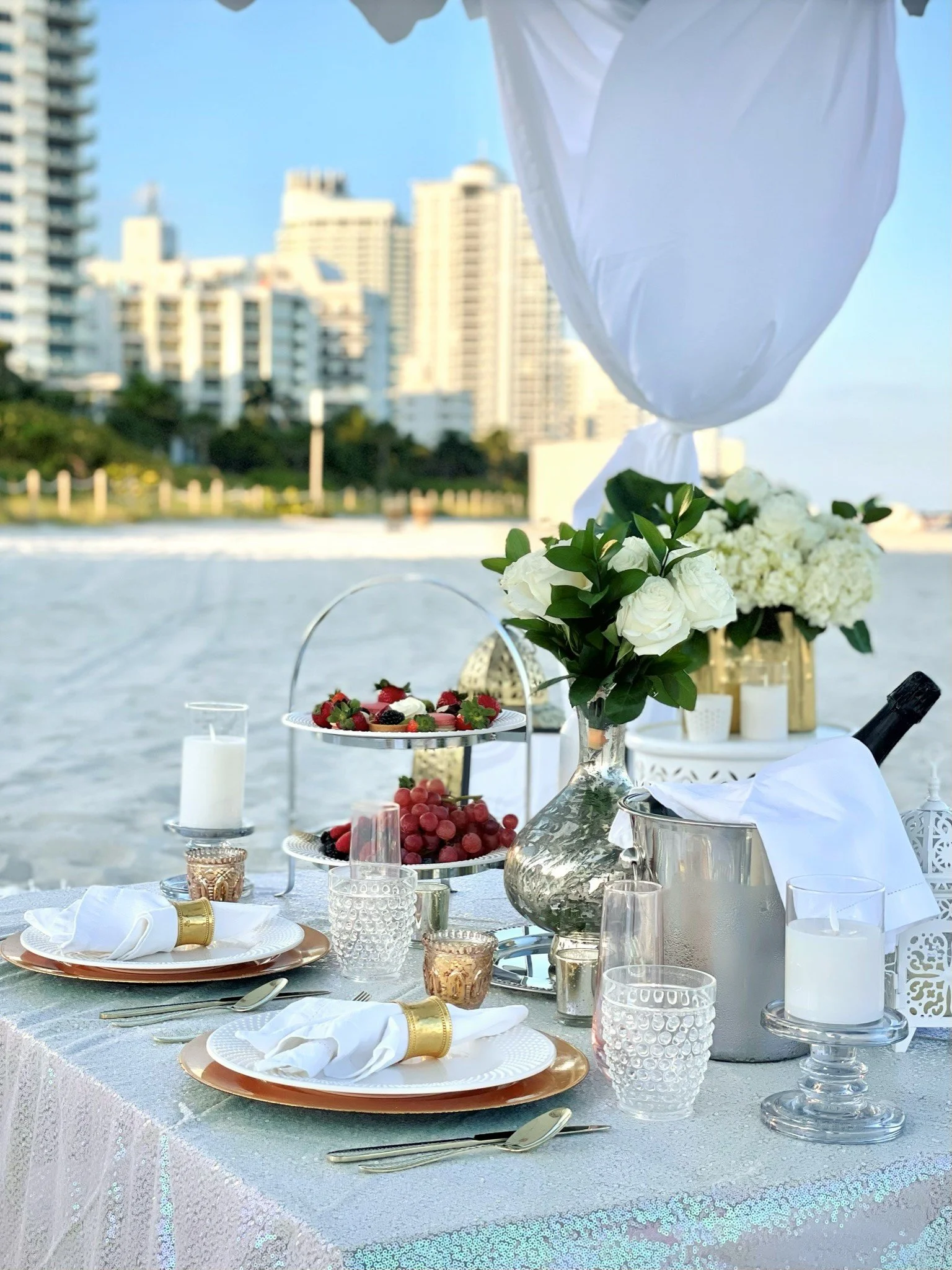 Luxury Picnic Proposals and Beach Engagements in Miami — Paspalum Designs
