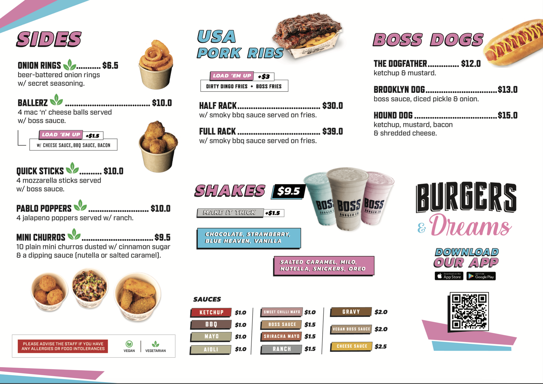 Menu — Boss Burger
