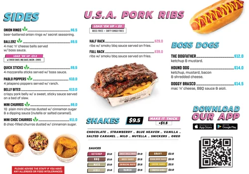 Menu — Boss Burger