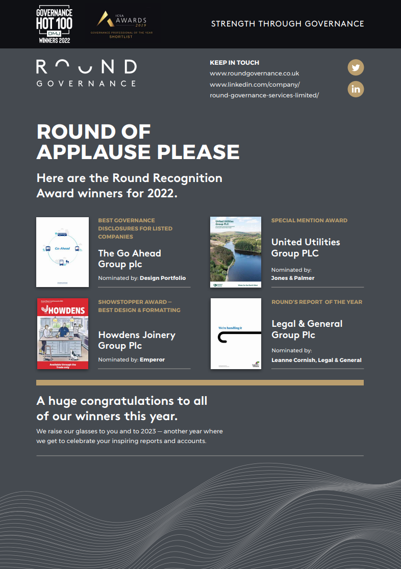 Round Recognition Awards 2022, Annual Reports and Accounts — Round ...