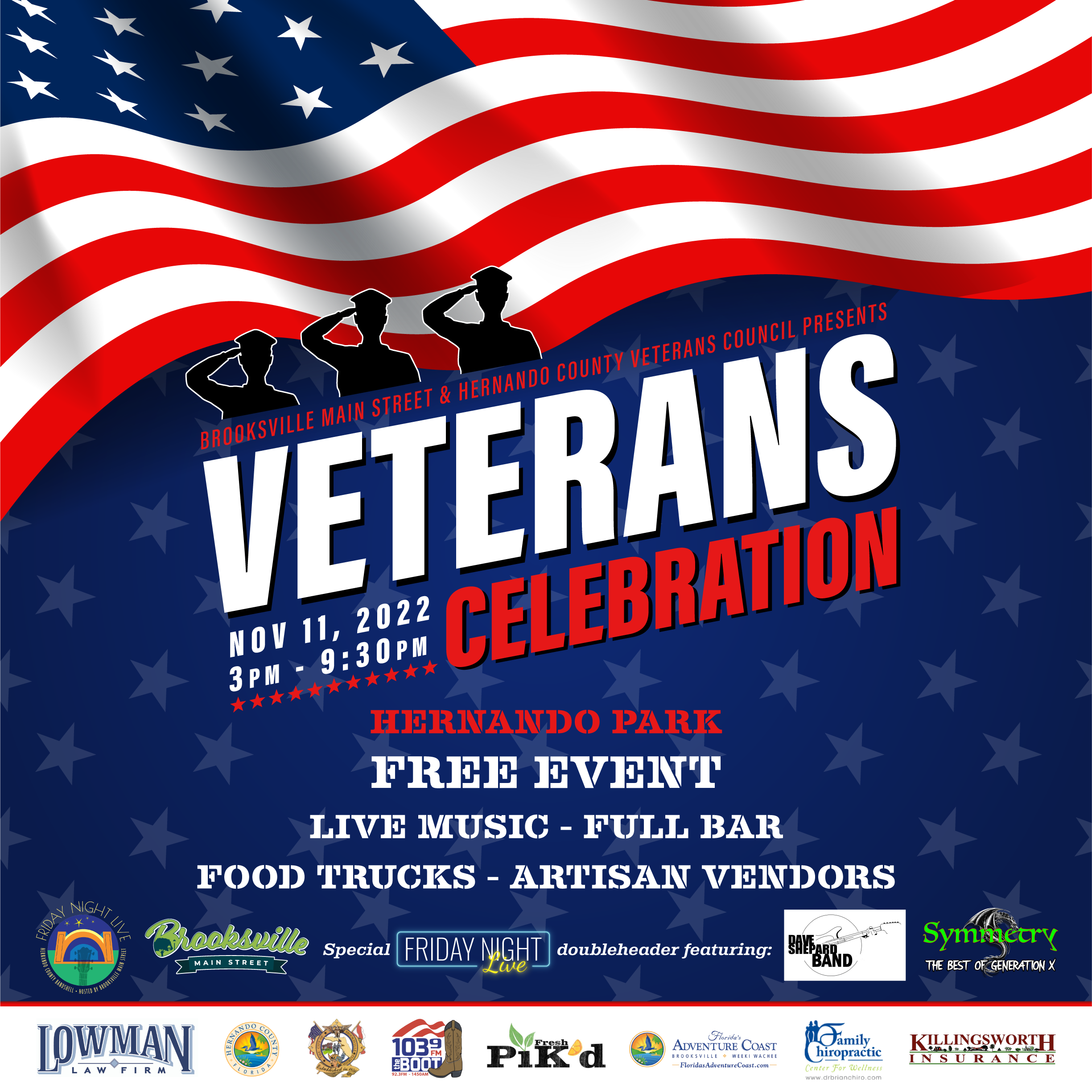 Veterans Day Celebration & Friday Night Live — Brooksville Main Street
