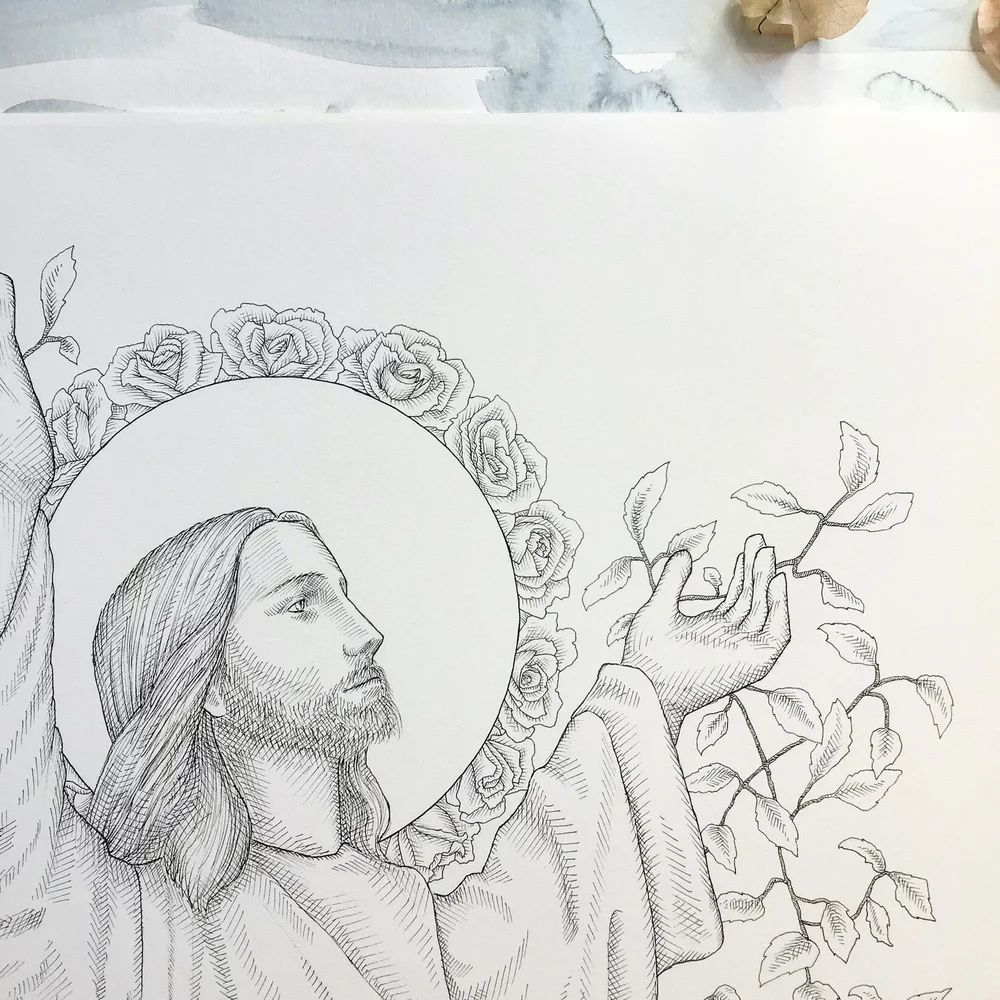 The Transfiguration Of Jesus Drawing