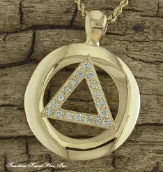 Delta Sigma Theta 14K All Diamond Delta Pendant — Fourteen Karat Plus, Inc.