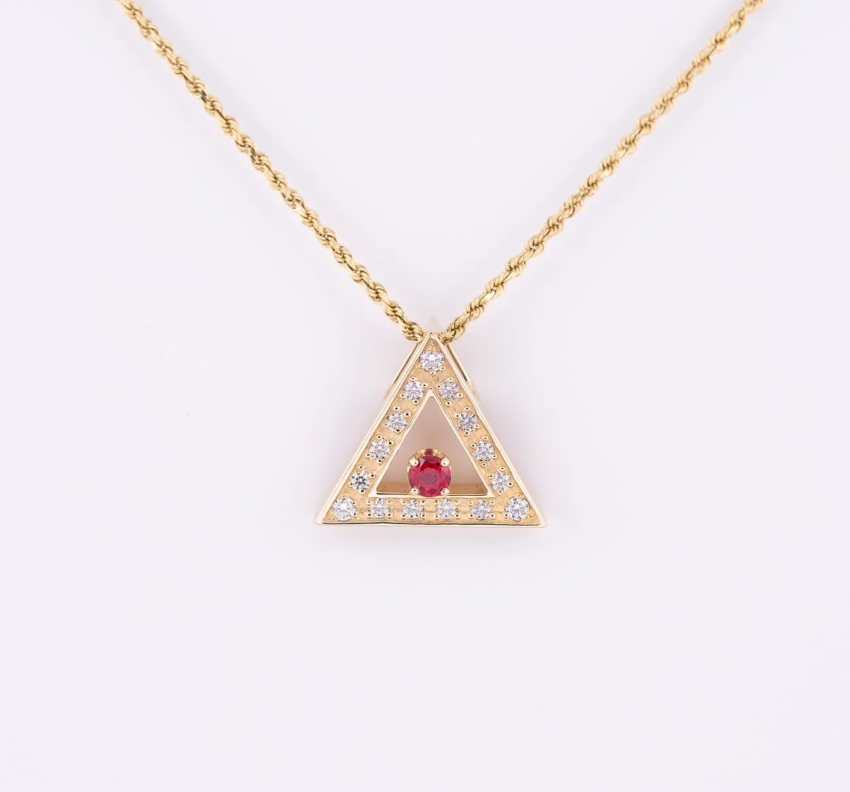 Delta Sigma Theta 14K All Diamond Delta Pendant — Fourteen Karat Plus, Inc.