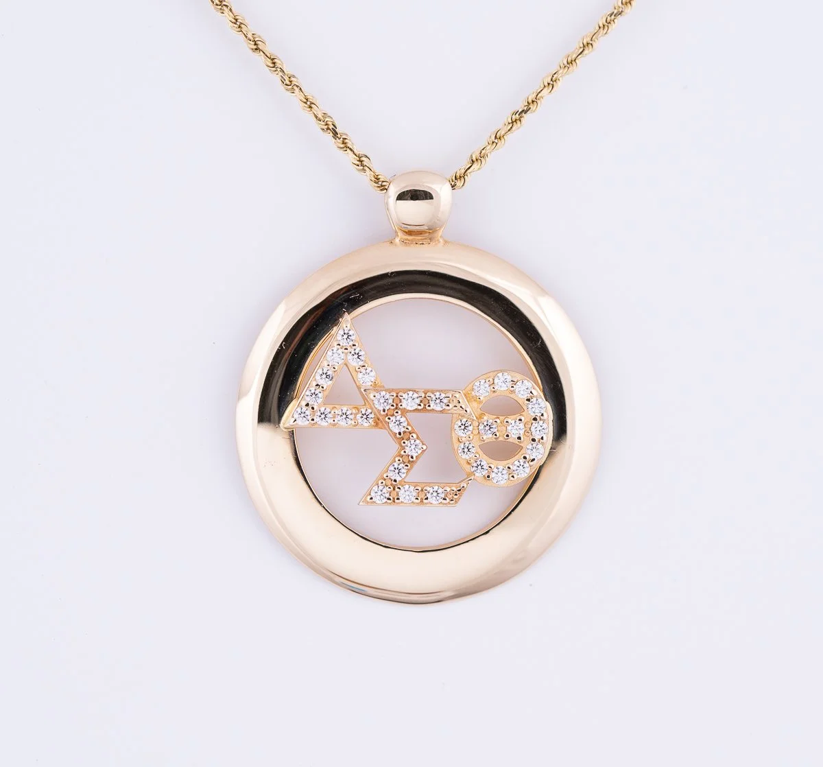 Delta Sigma Theta 14K All Diamond Delta Pendant — Fourteen Karat Plus, Inc.