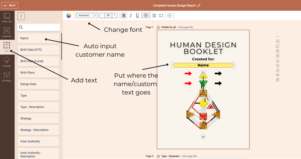 How to Make a Customized Human Design Chart Generator (Calculator ...
