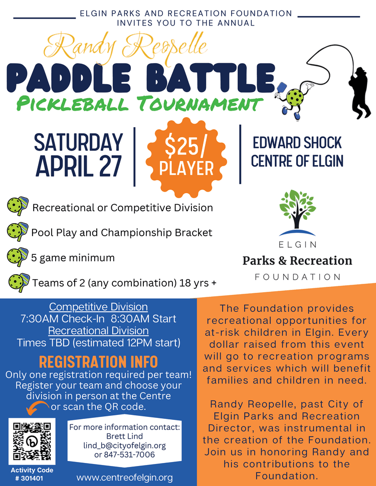 Randy Reopelle Paddle Battle Pickleball Tournament — Elgin Parks ...