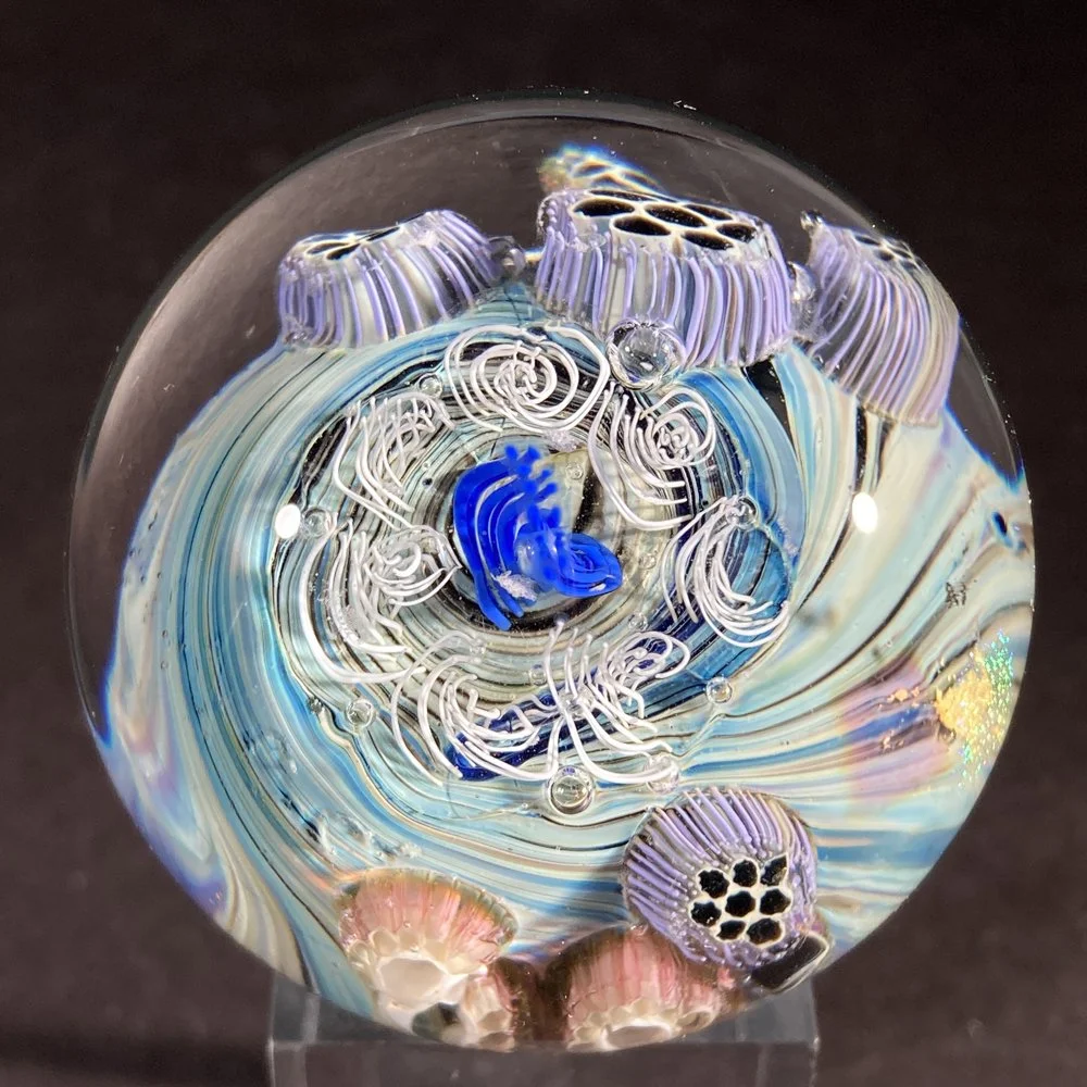Acrylic Dimple Stand, 2.5" tall | Josh Simpson Glass