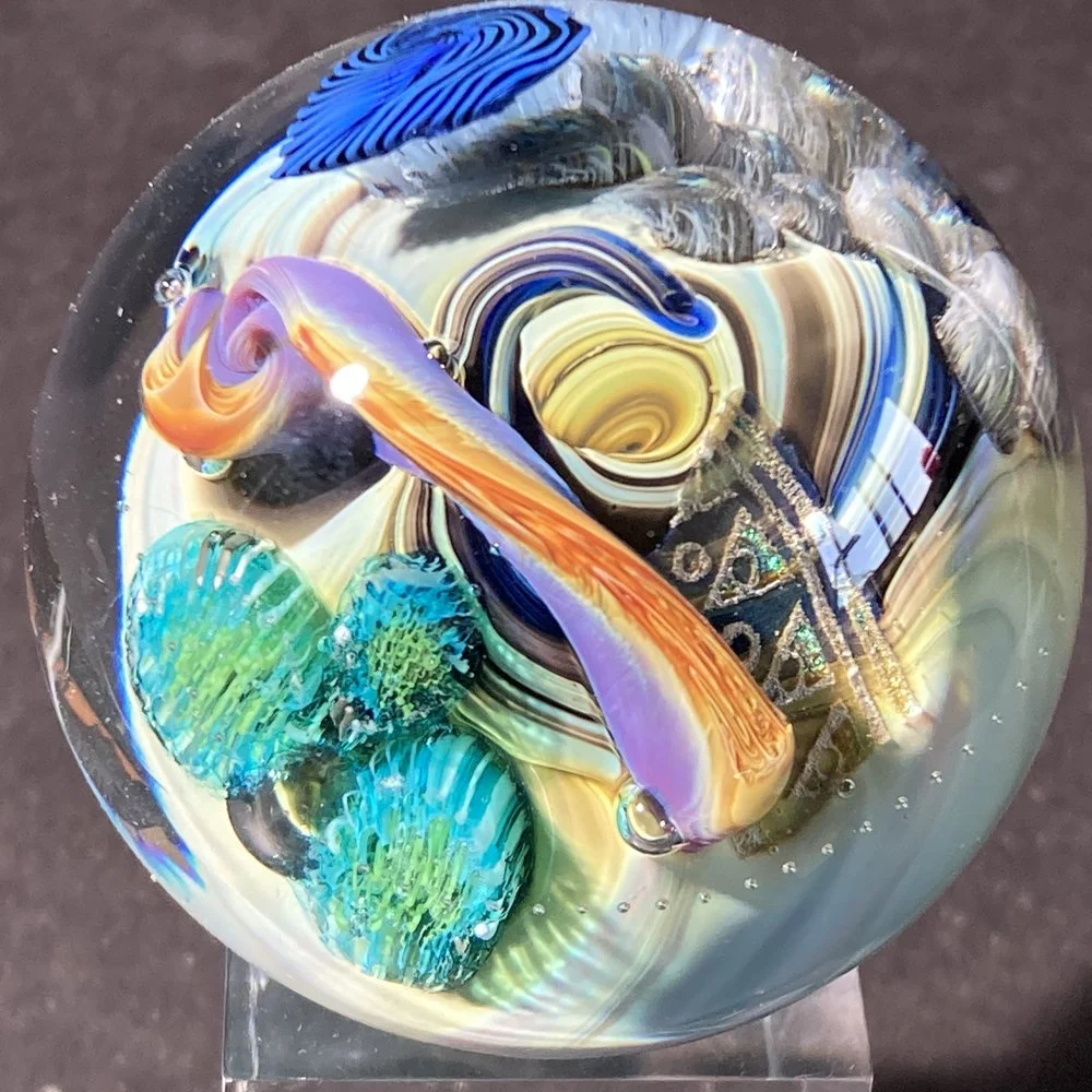 Acrylic Dimple Stand, 2" tall | Josh Simpson Glass