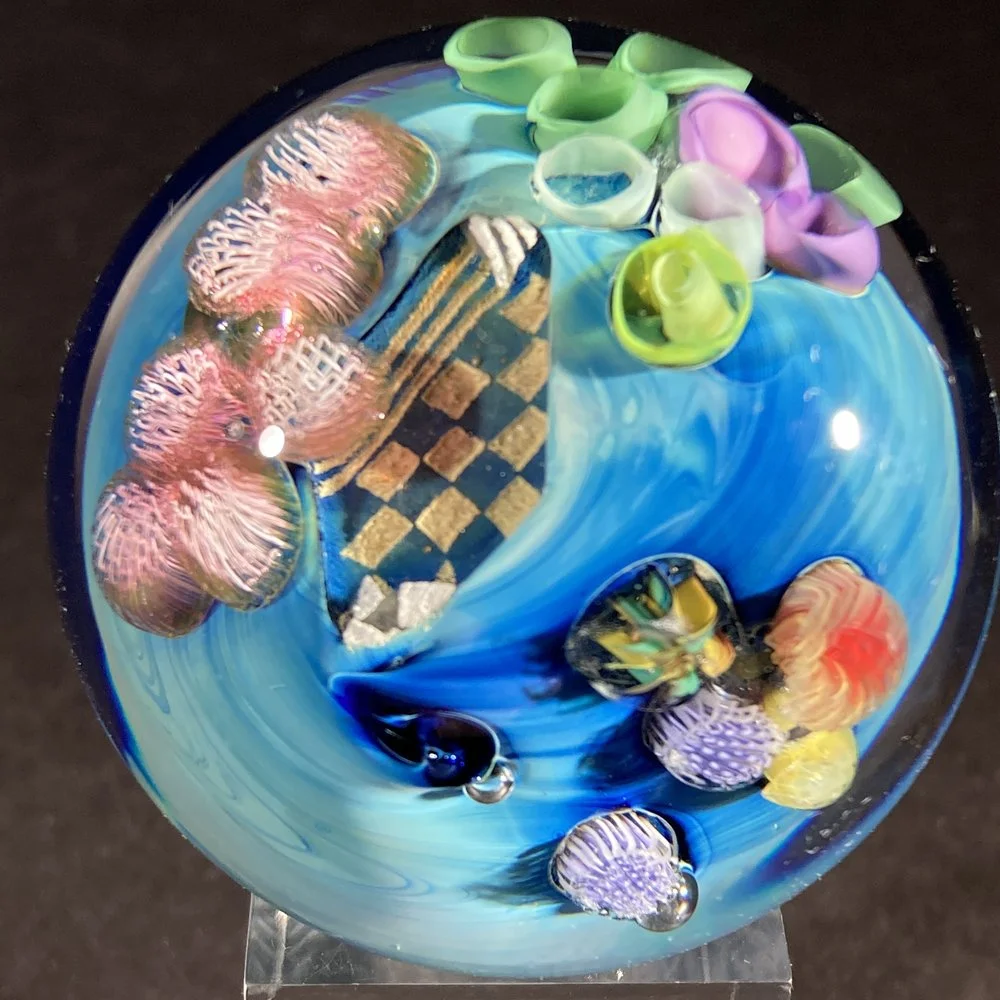 Acrylic Dimple Stand, 2.5" tall | Josh Simpson Glass