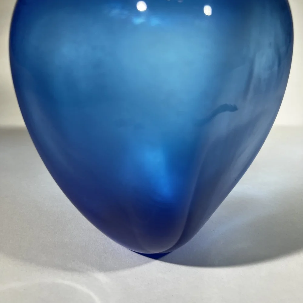 Teal Blue Iridescent Vase | Josh Simpson Glass