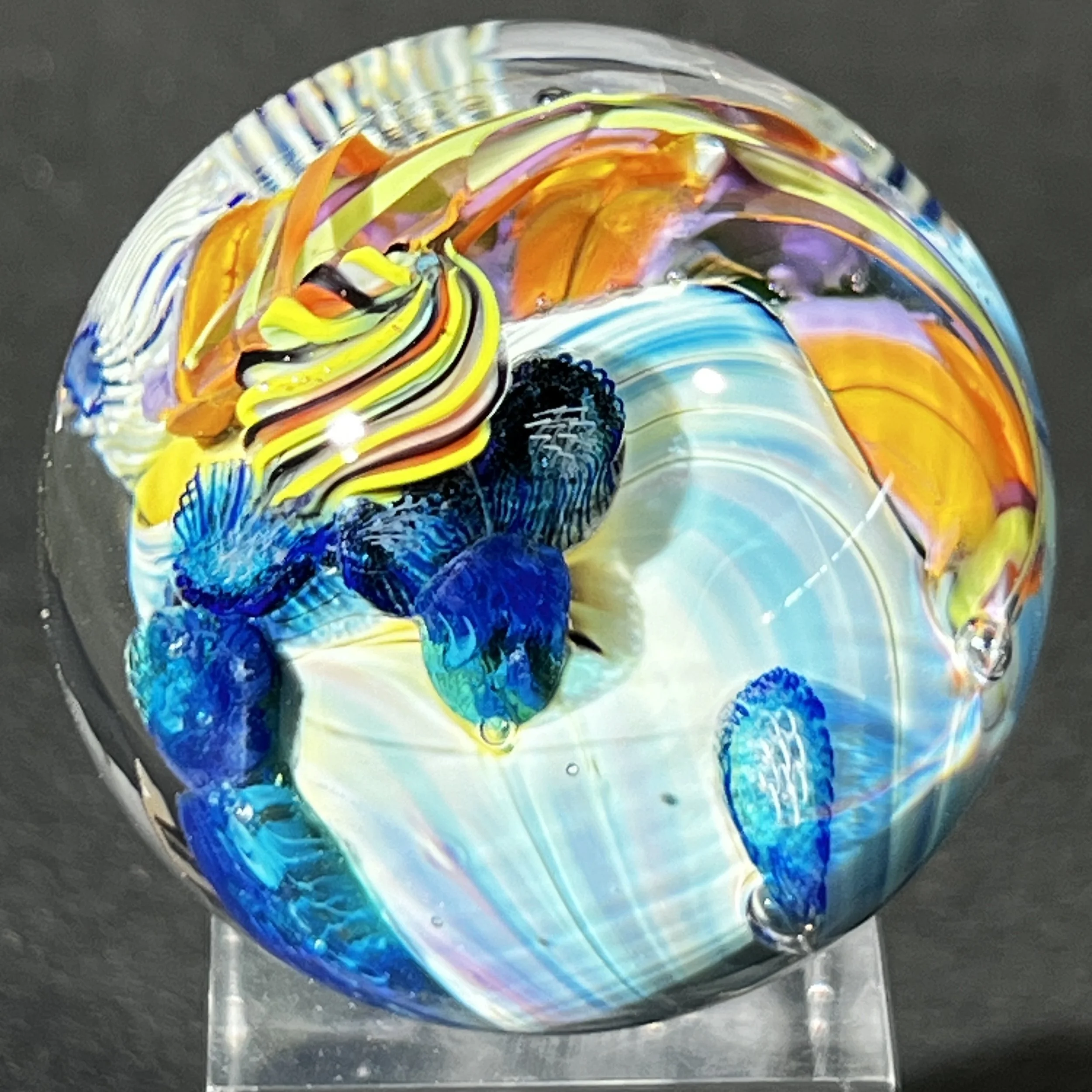 Acrylic Dimple Stand, .75" tall | Josh Simpson Glass