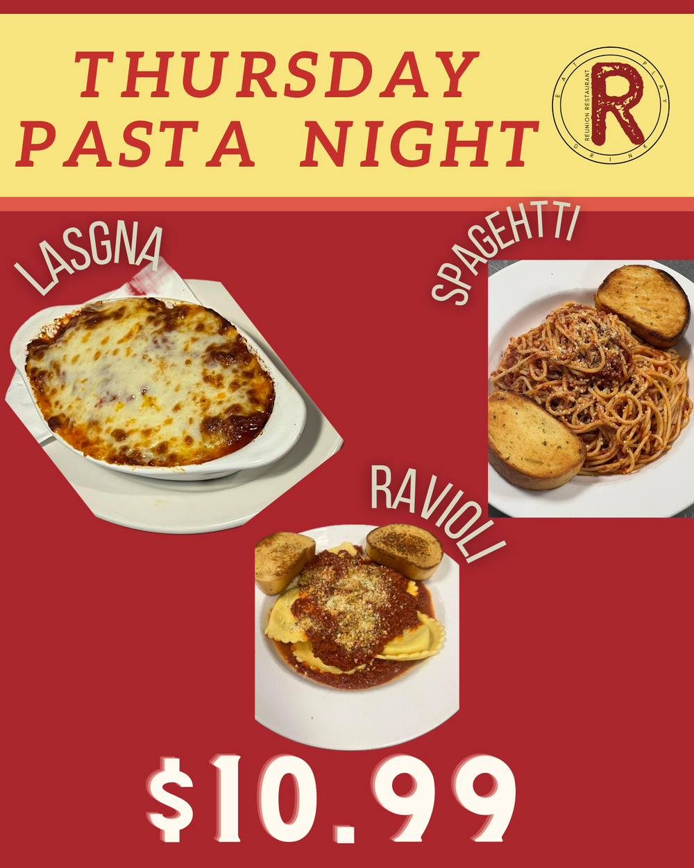 Daily Specials | Reunion Restaurant - Eat, Drink, PLAY!