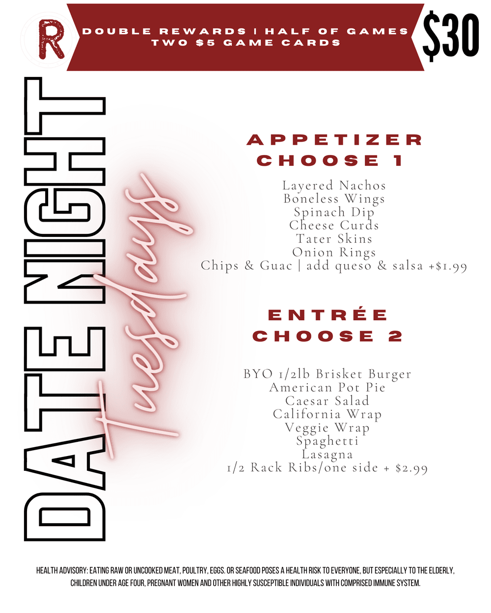 Daily Specials | Reunion Restaurant - Eat, Drink, PLAY!