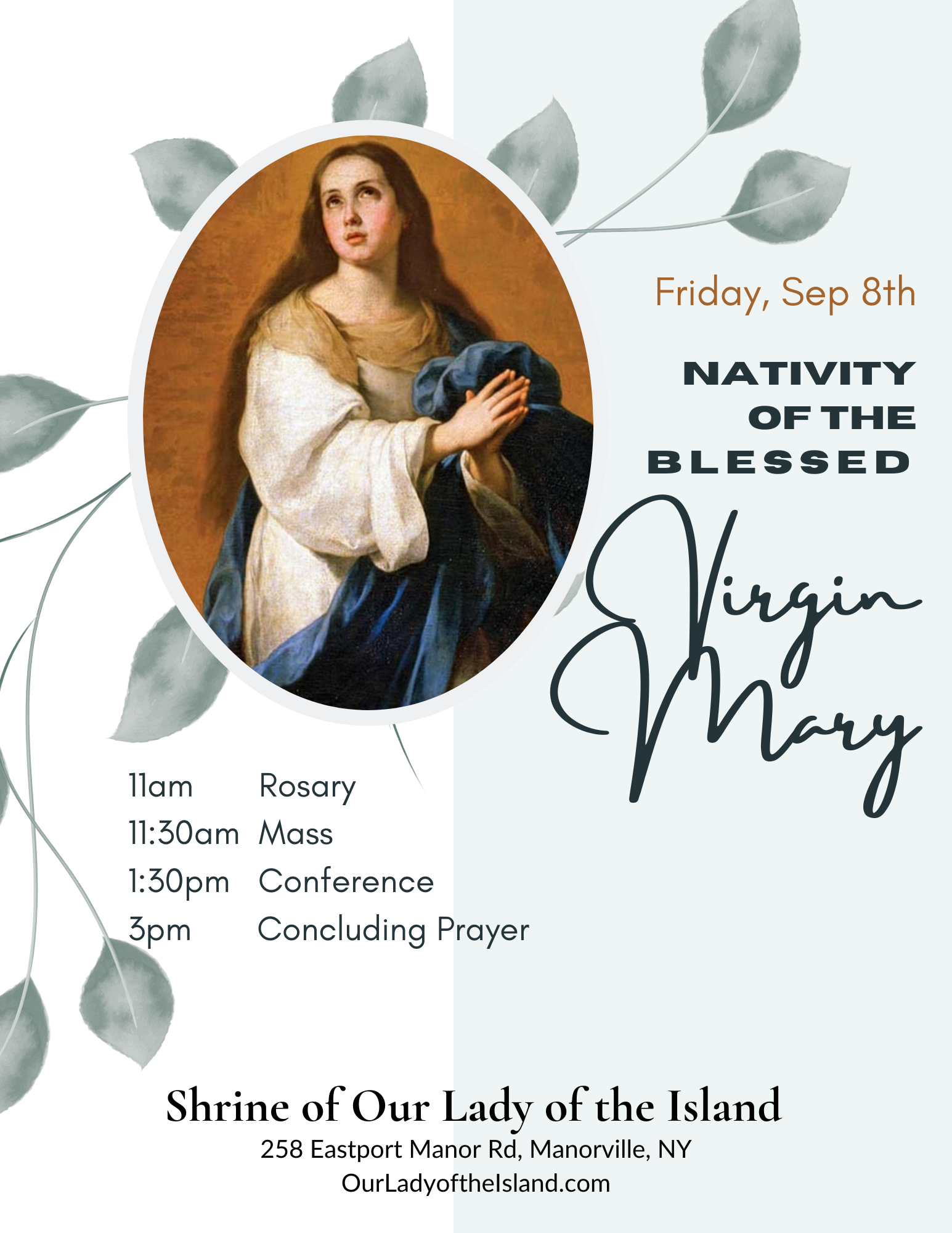 Nativity of the Blessed Mother — Shrine of Our Lady of the Island