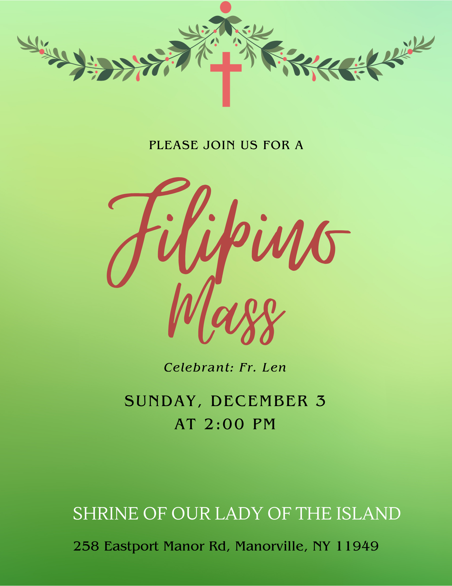 Filipino Mass — Shrine of Our Lady of the Island