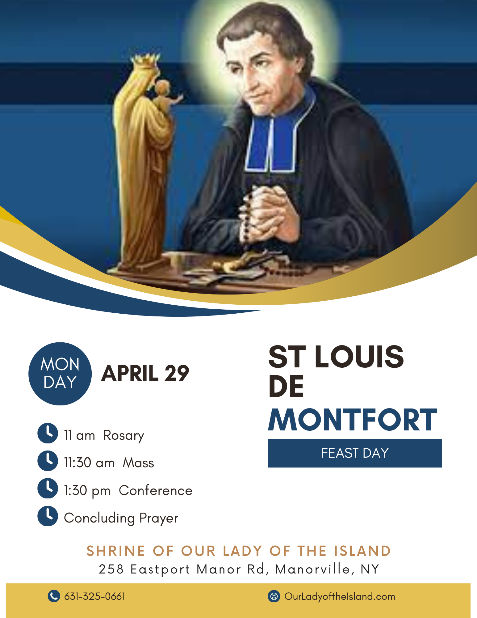 St. Louis de Montfort Feast Day — Shrine of Our Lady of the Island