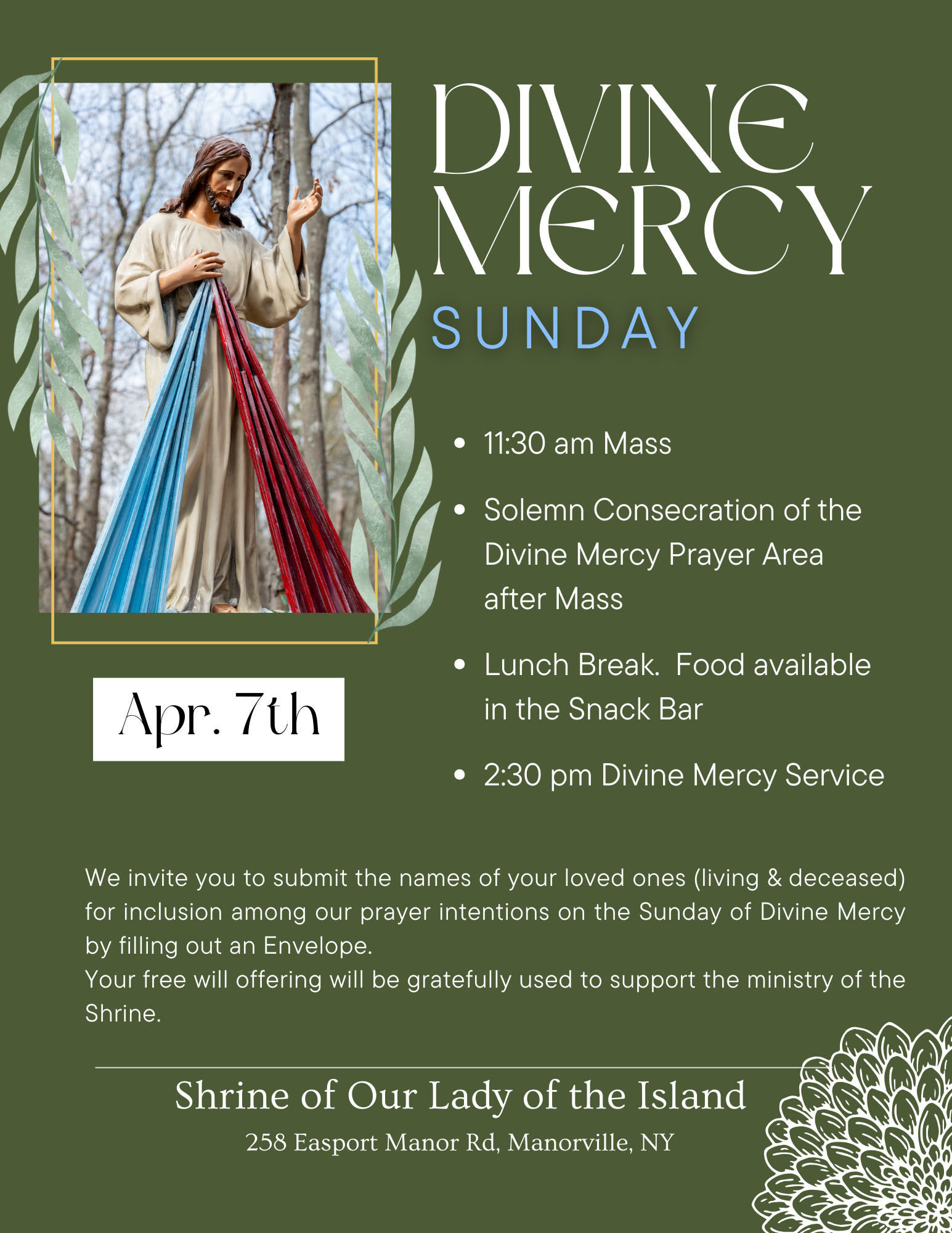 Divine Mercy Sunday — Shrine of Our Lady of the Island
